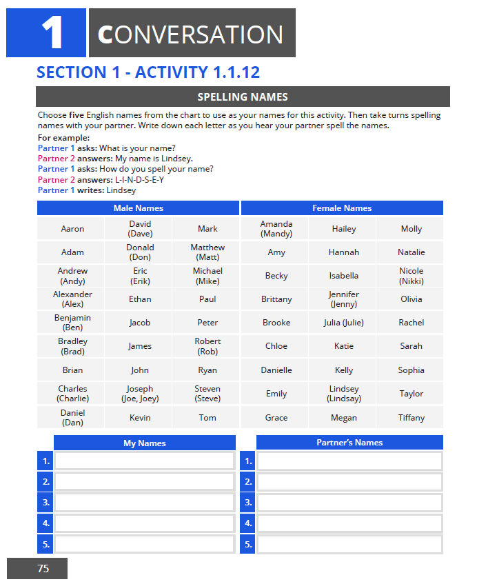 A student book with a digital platform and ESL curriculum